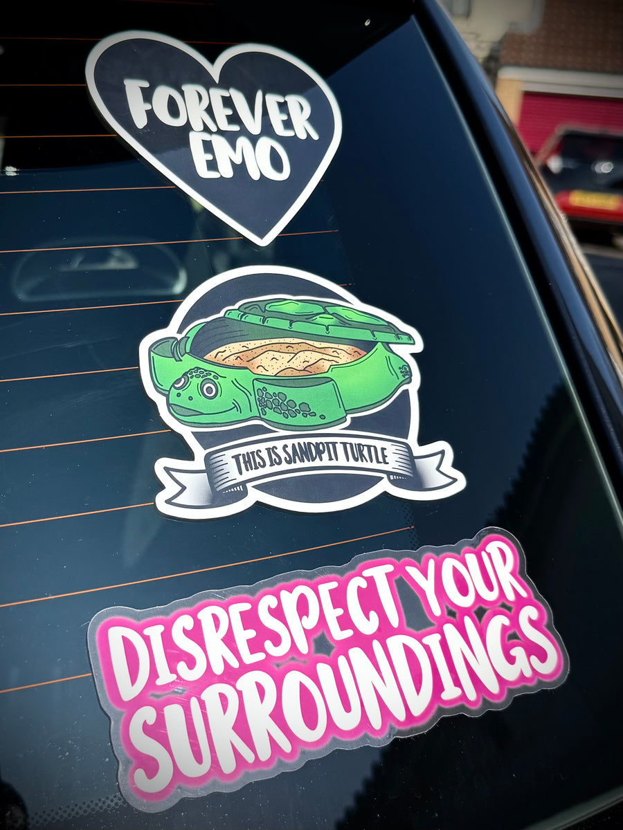 This Is Sandpit Turtle Car Sticker – Forever Emo